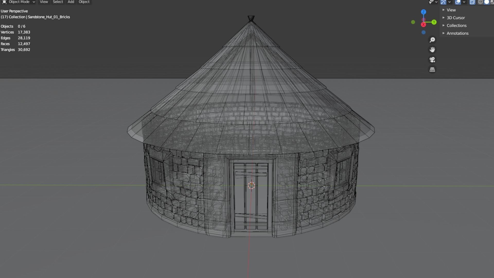 3D model Round Hut VR / AR / low-poly | CGTrader