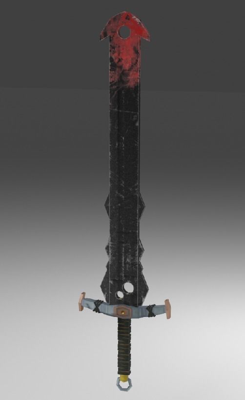 Sword-mace sword with blood free VR / AR / low-poly 3D model | CGTrader