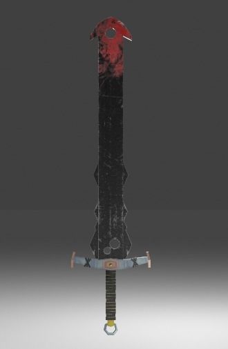 Sword-mace sword with blood free VR / AR / low-poly 3D model | CGTrader