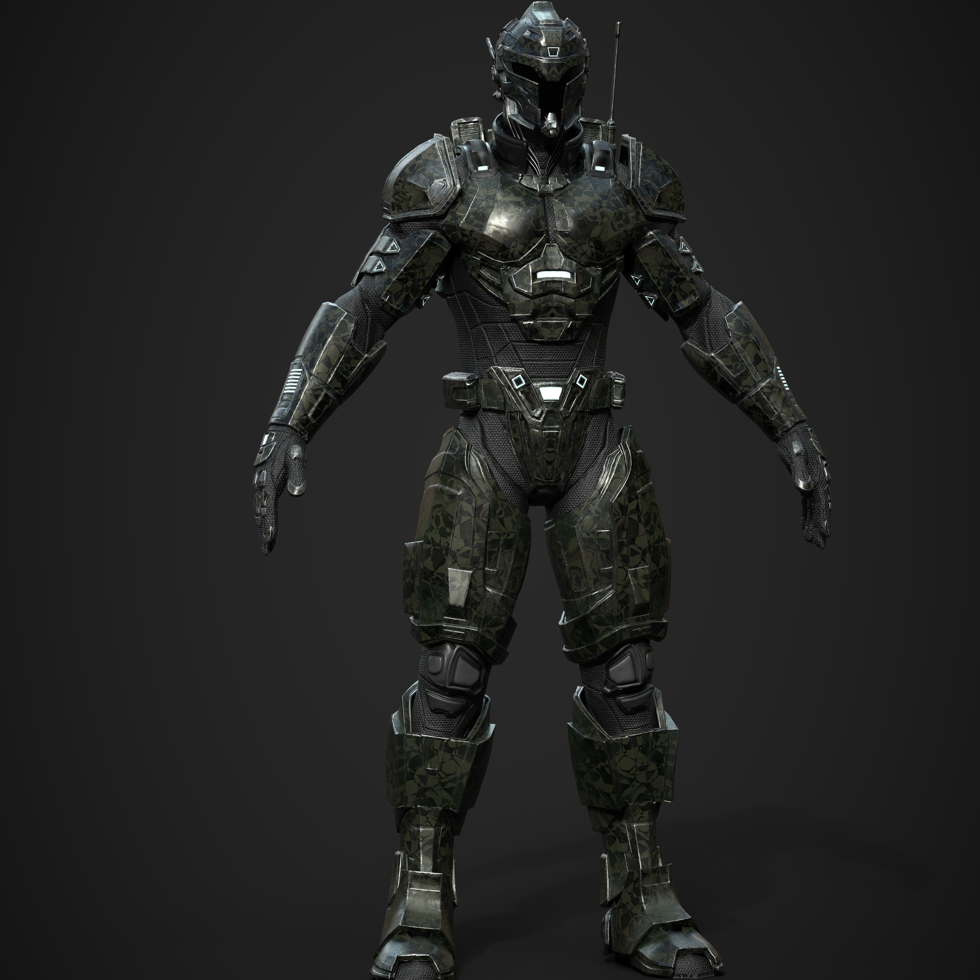 3D model Sci-fi Super Soldier - UE4 Skeleton VR / AR / low-poly | CGTrader