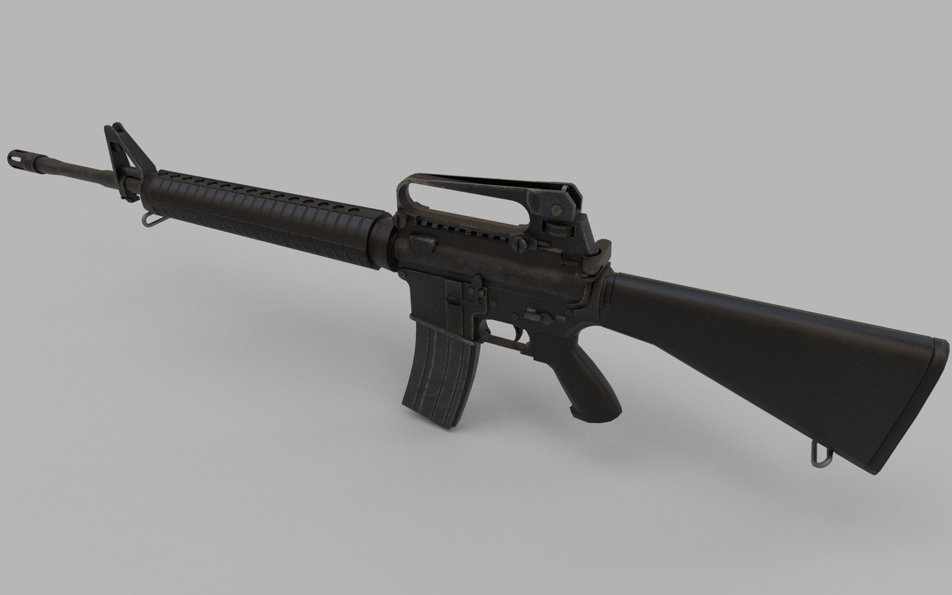 3D model M16A4 Assault Rifle Low-poly 3D model VR / AR / low-poly ...
