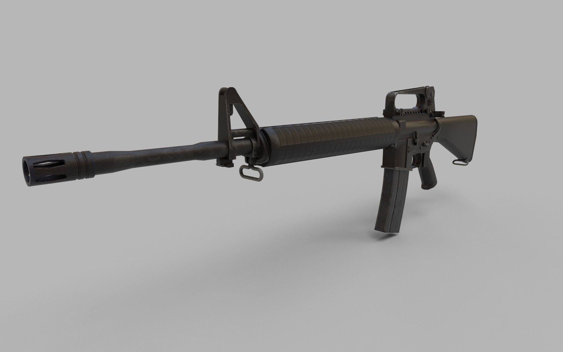 3D model M16A4 Assault Rifle Low-poly 3D model VR / AR / low-poly ...