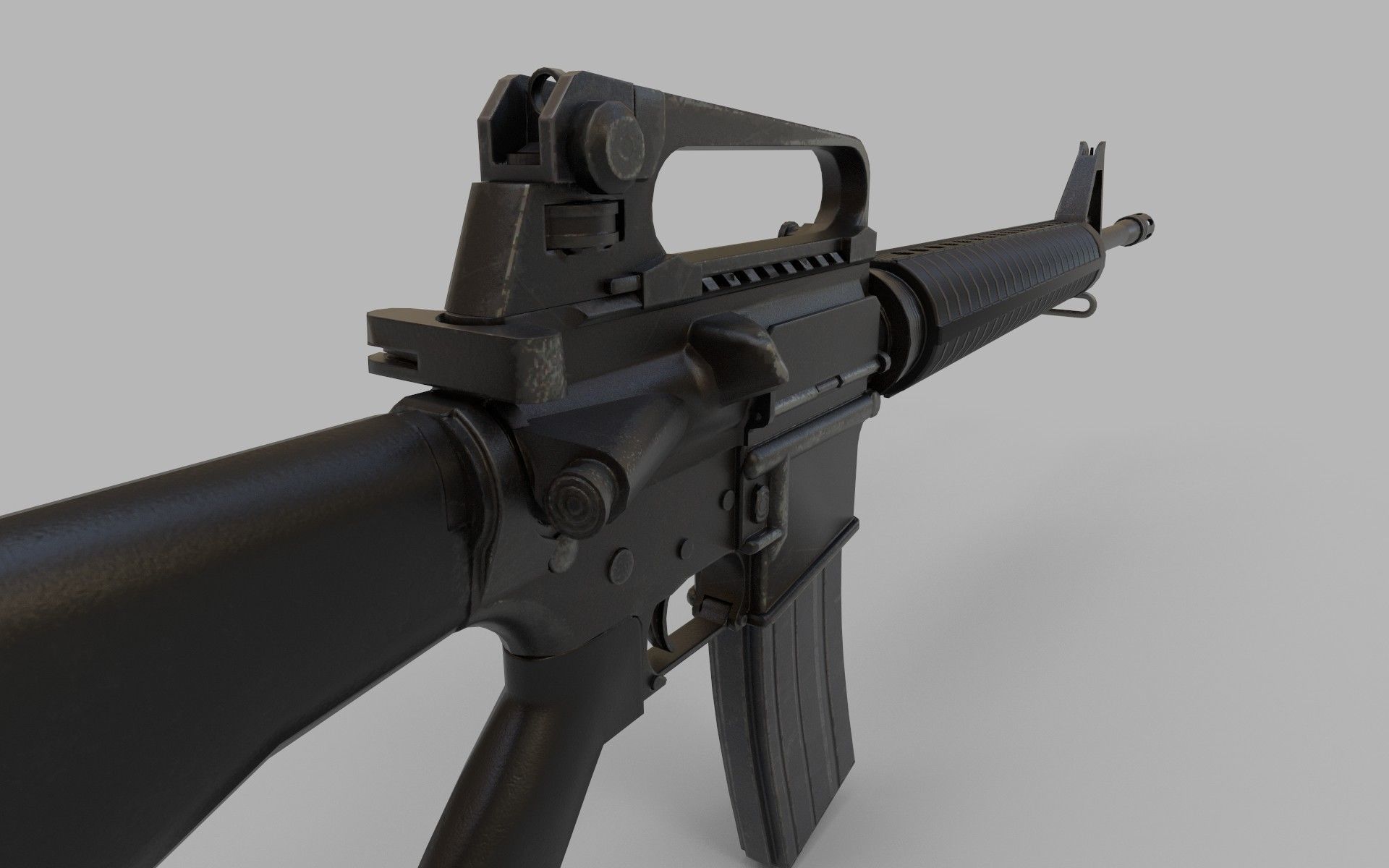 3D model M16A4 Assault Rifle Low-poly 3D model VR / AR / low-poly ...