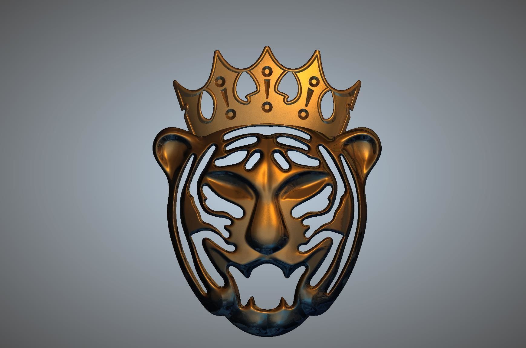 Tiger Face 3D model 3D printable | CGTrader