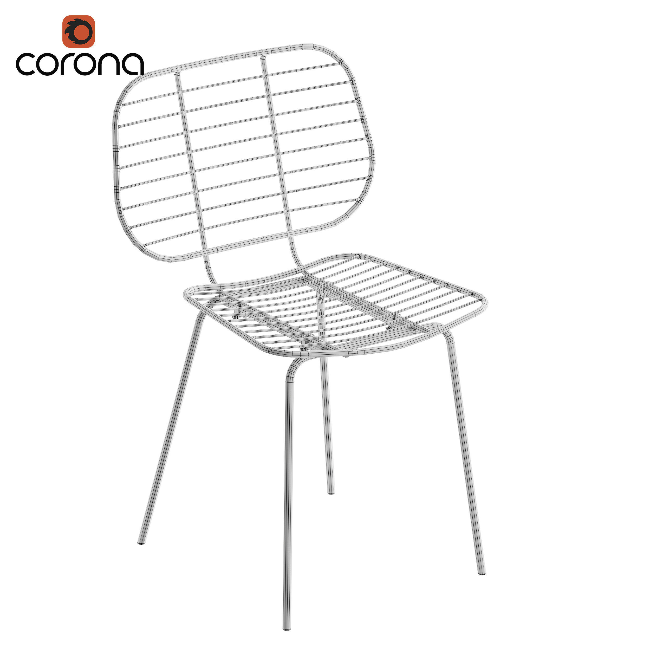 Metal frame chair 3D model | CGTrader