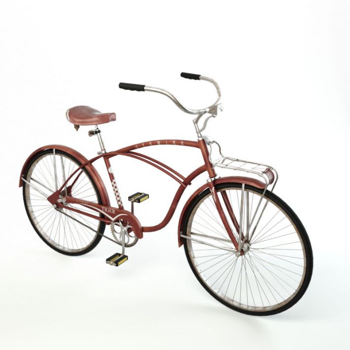 Old Brown Bicycle 3D Model - CGTrader.com
