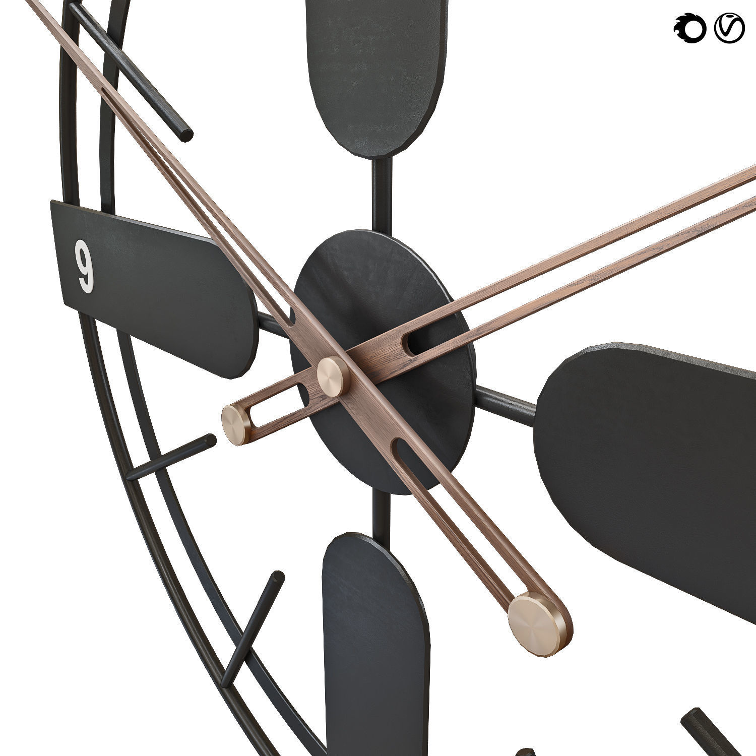 Modern Decorative Large Wall Clock 3D model | CGTrader