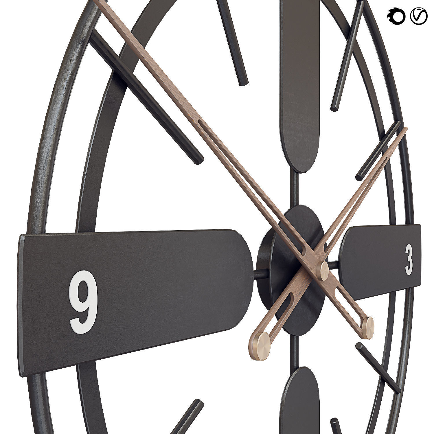 Modern Decorative Large Wall Clock 3D model | CGTrader
