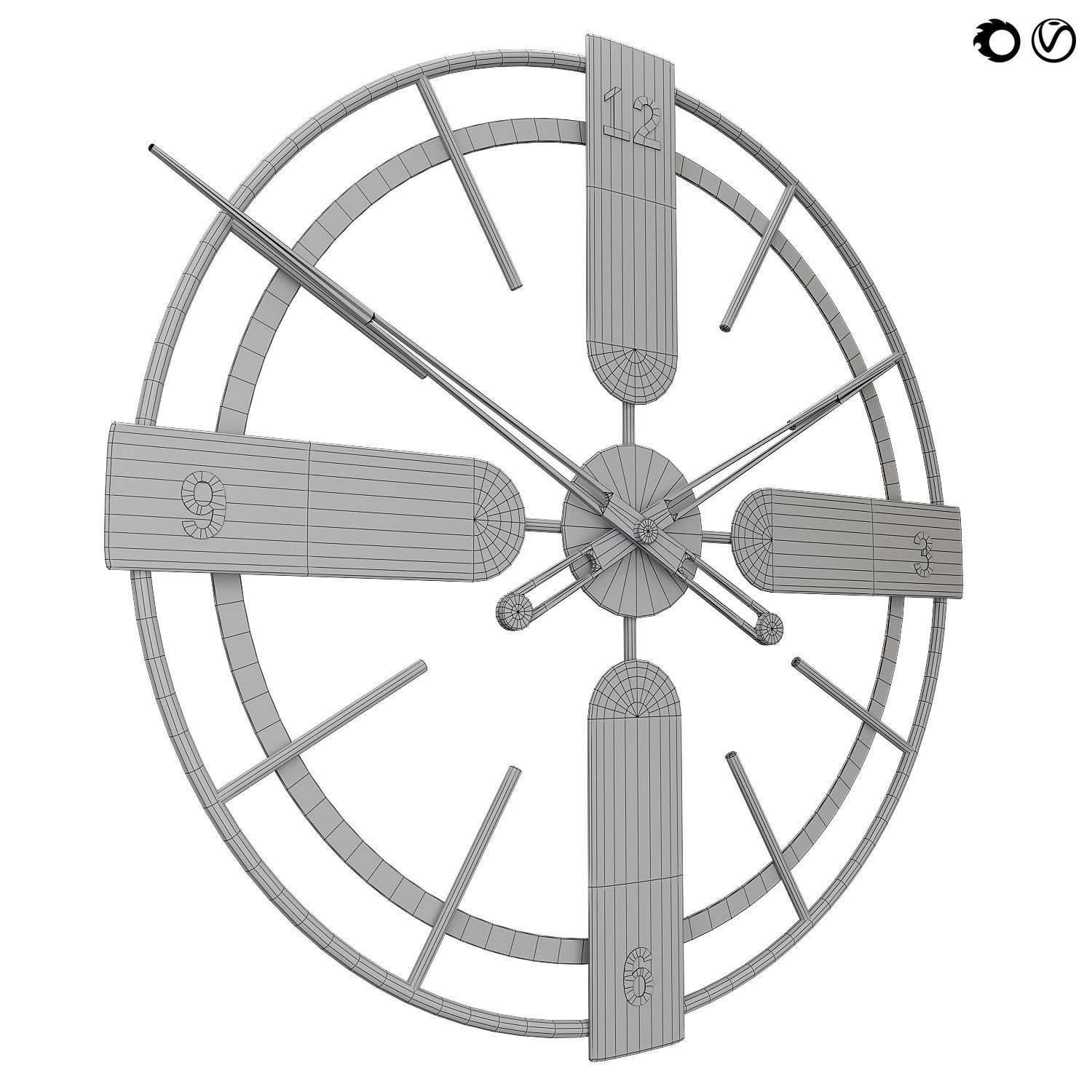 Modern Decorative Large Wall Clock 3D model | CGTrader