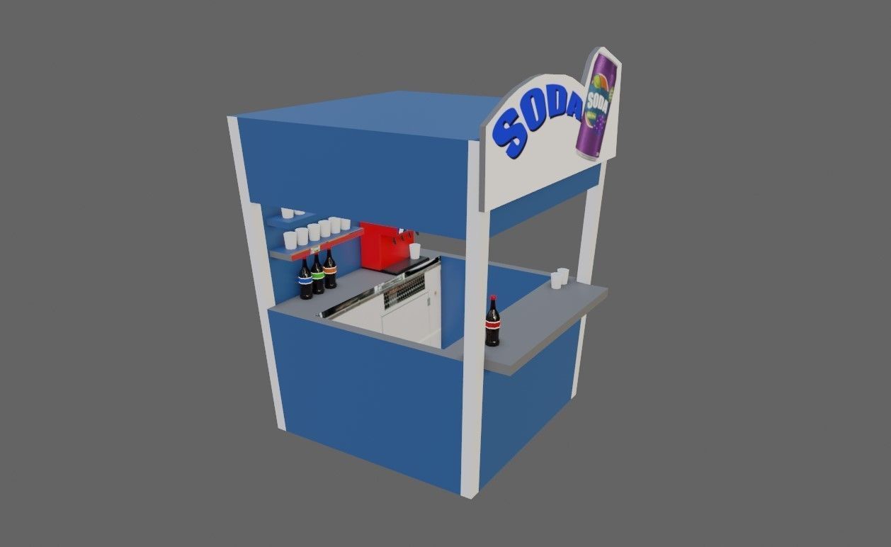 3D model Soda Stand - Shop - Refrigerante VR / AR / low-poly | CGTrader