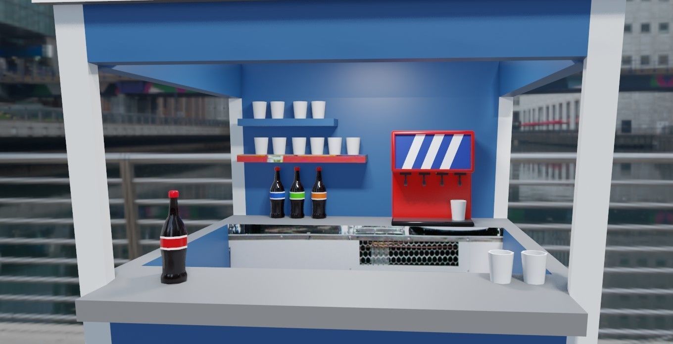 3D model Soda Stand - Shop - Refrigerante VR / AR / low-poly | CGTrader