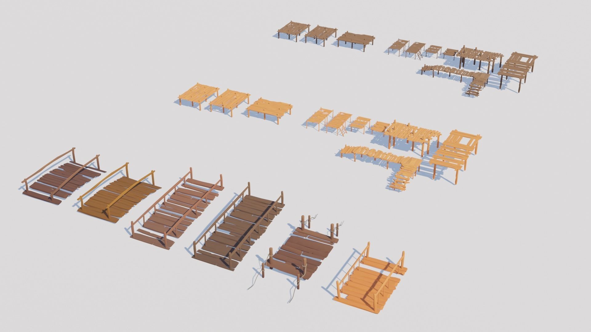 3D model Low Poly Vikings Dock VR / AR / low-poly | CGTrader