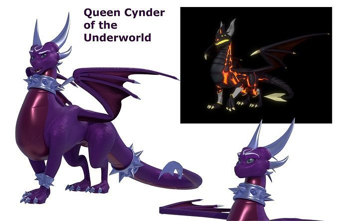 Adult Cynder 3D model rigged | CGTrader