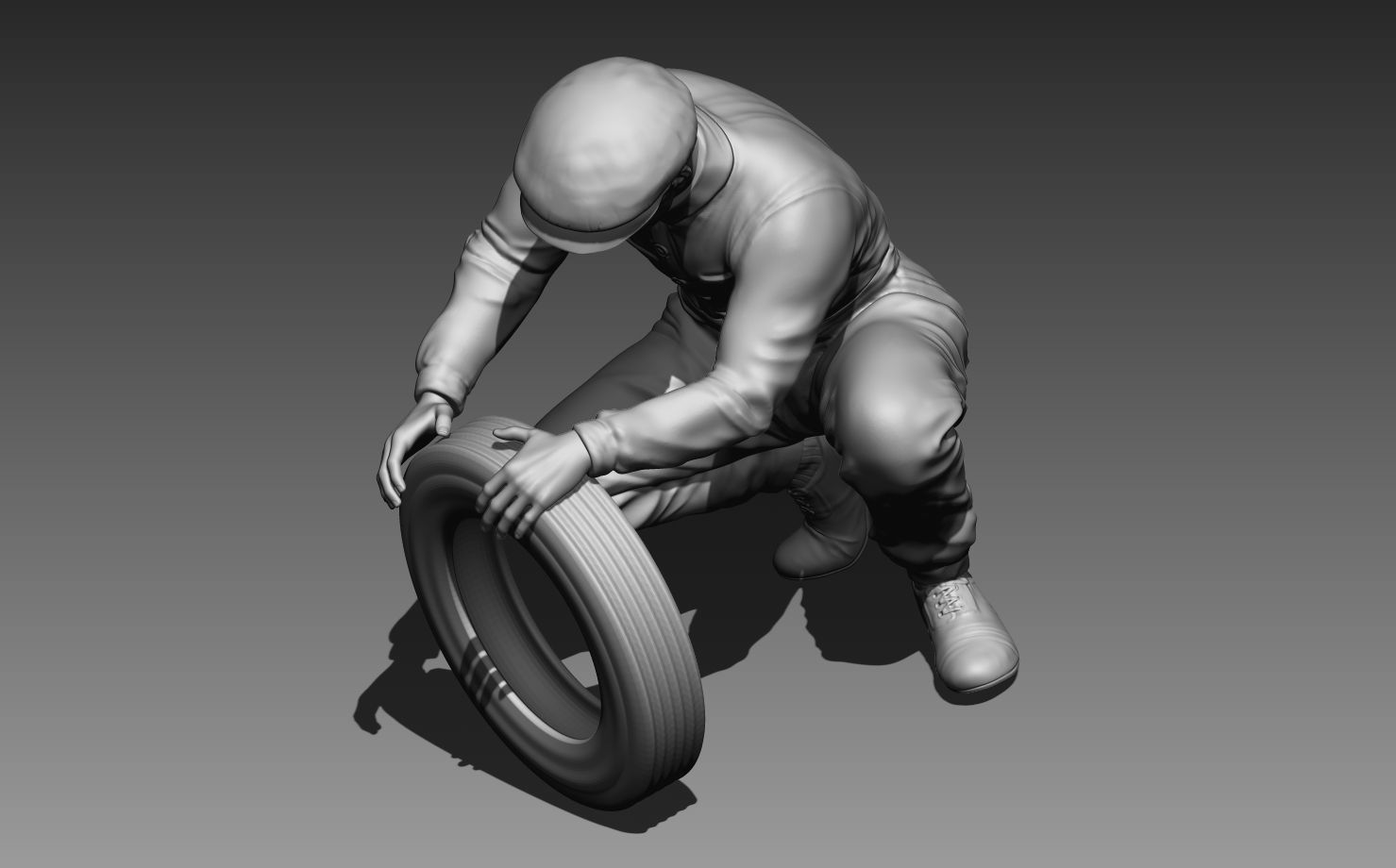 CAR MECHANIC VINTAGE 3D model 3D printable | CGTrader