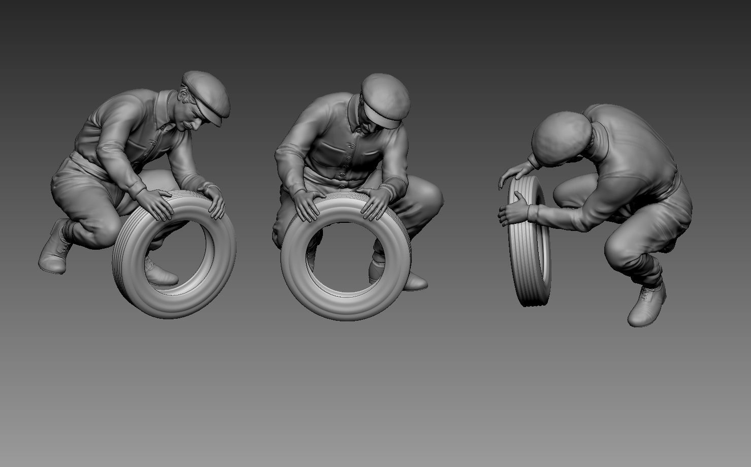 CAR MECHANIC VINTAGE 3D model 3D printable | CGTrader