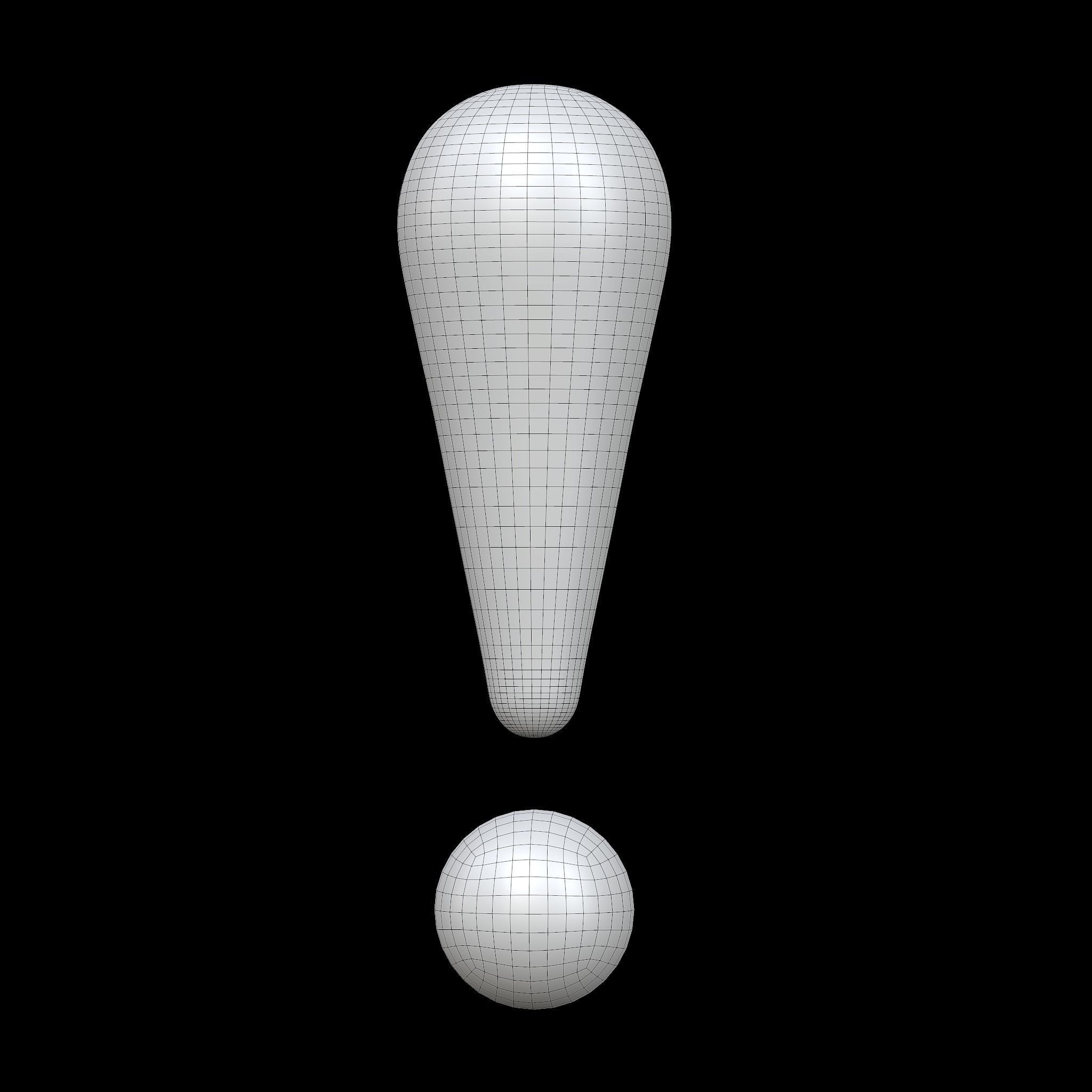 Exclamation Mark 3D model | CGTrader