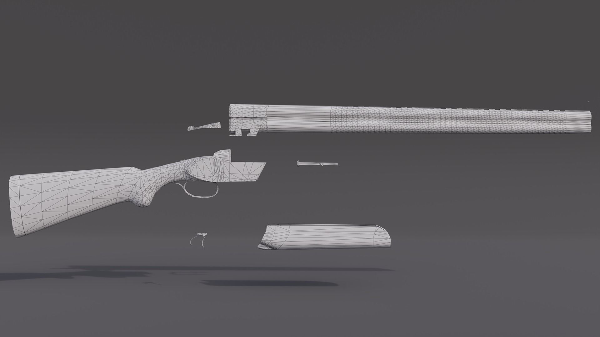 3D model TOZ-34 Vertical Double-barreled shotgun VR / AR / low-poly ...