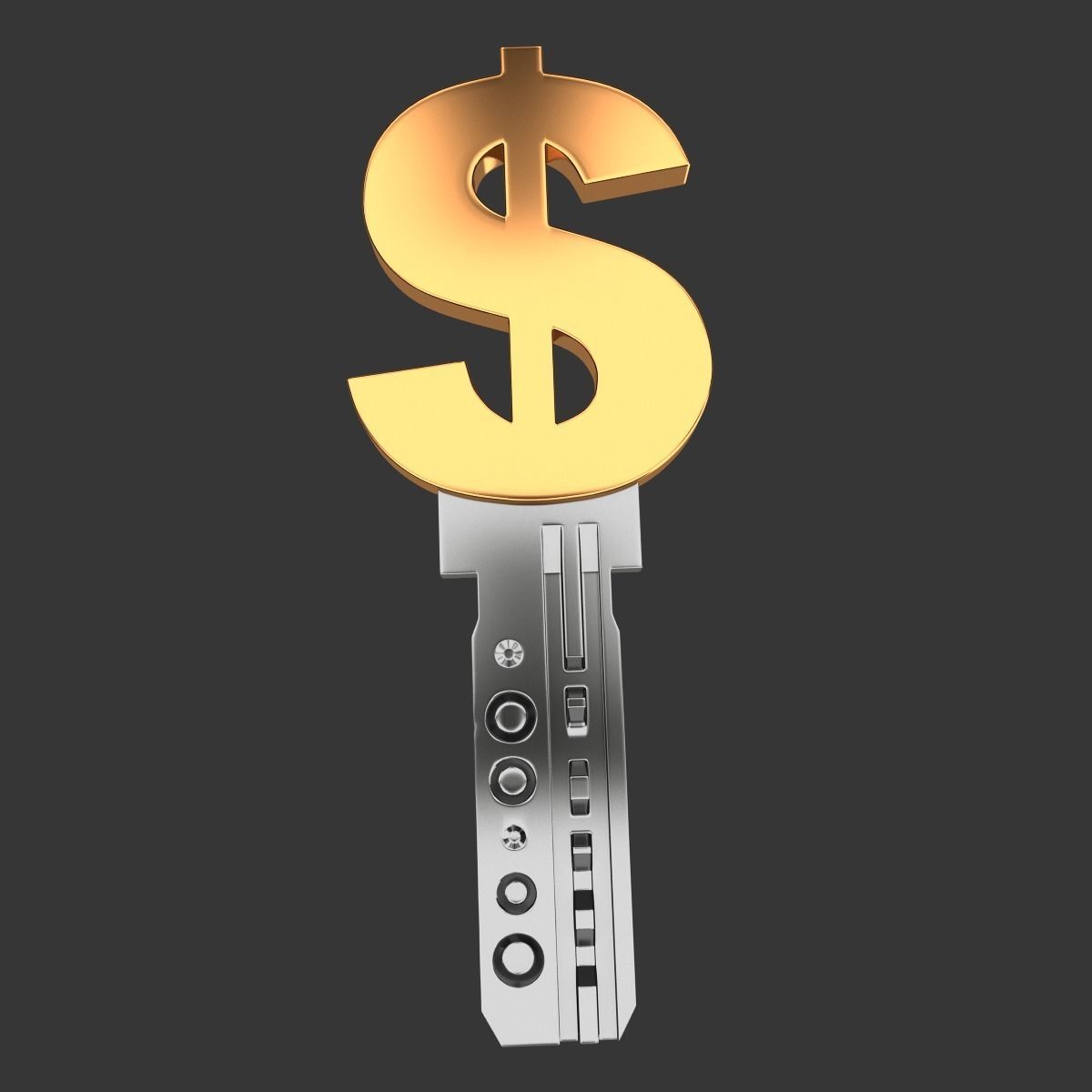 Key Dollar 3D model | CGTrader