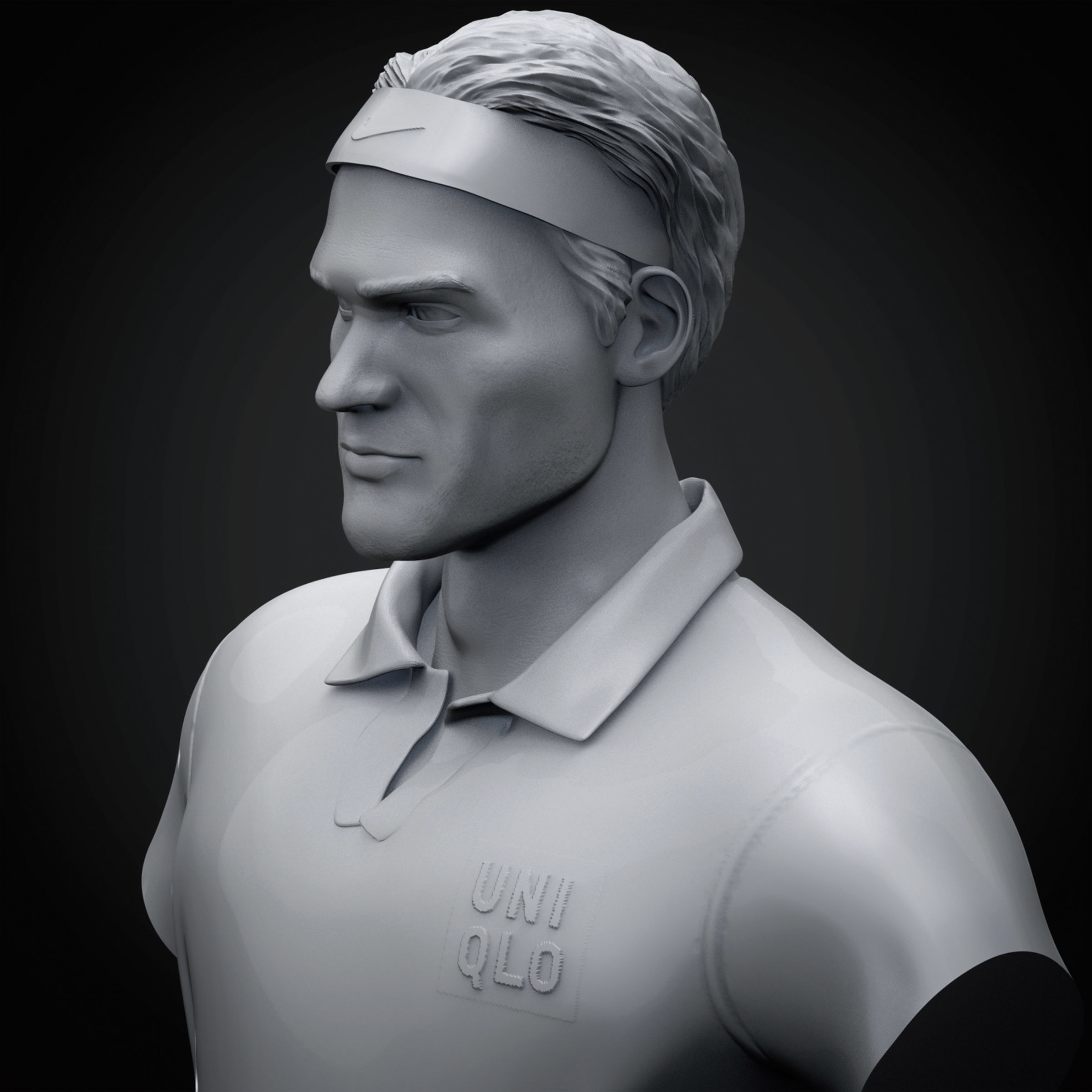 Roger Federer 3D Printable 3D model 3D printable | CGTrader