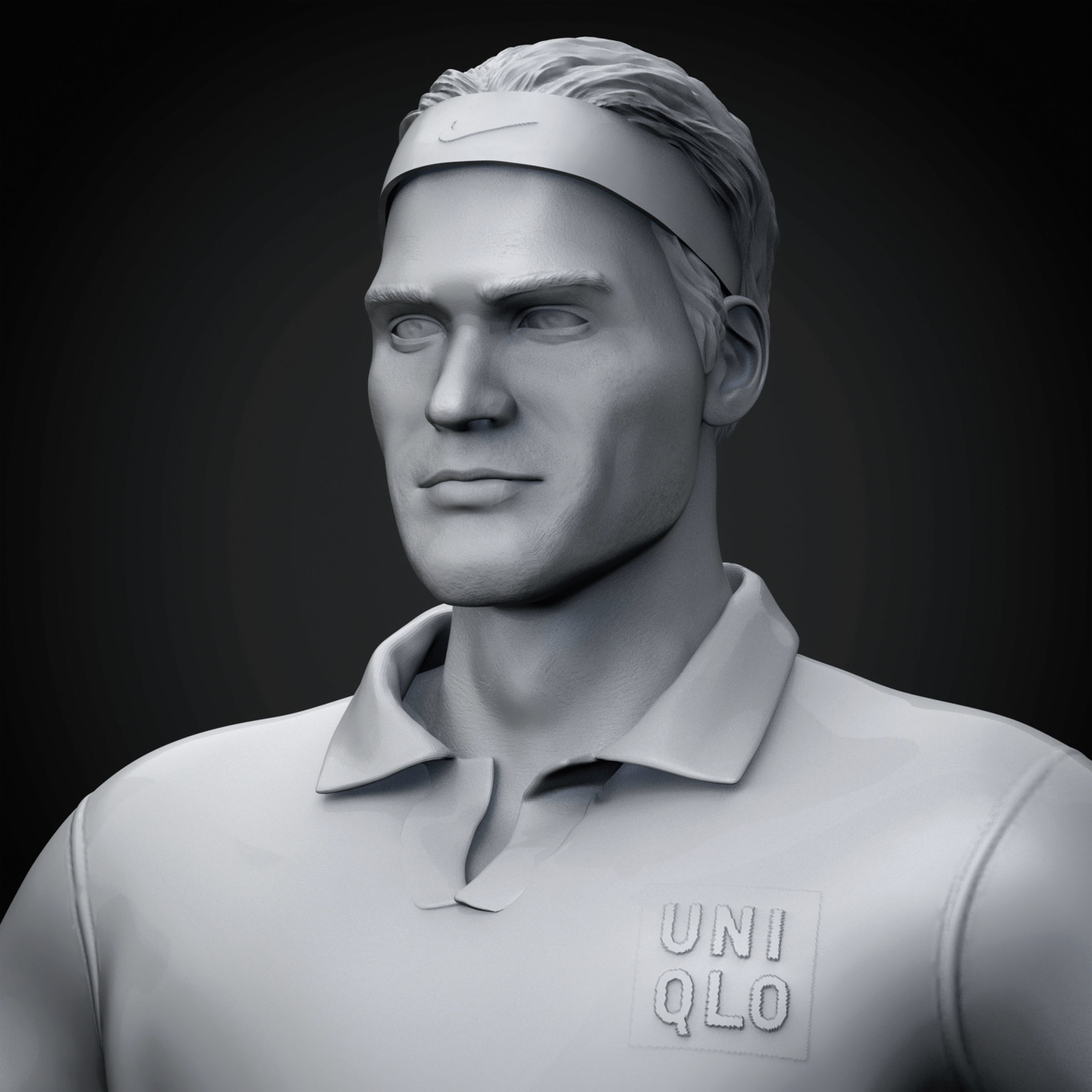 Roger Federer 3D Printable 3D model 3D printable | CGTrader