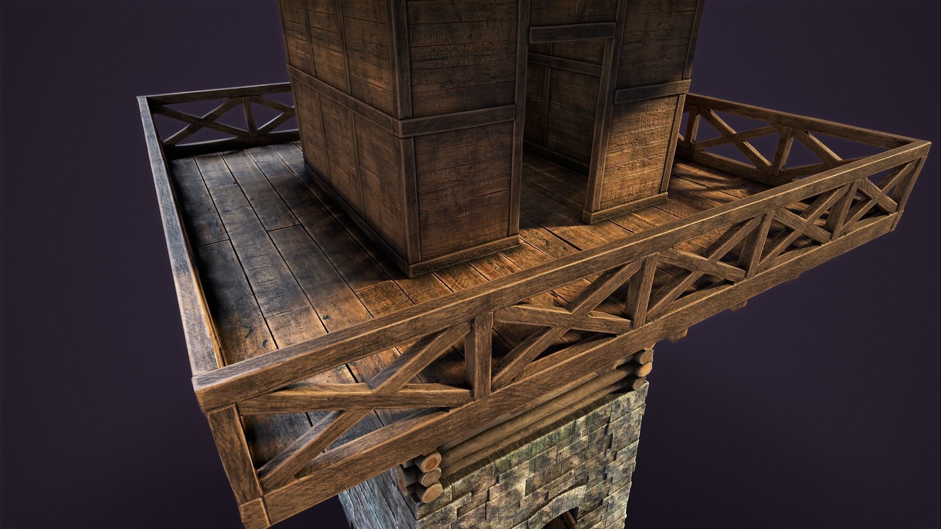 3D model Roman Watchtower VR / AR / low-poly | CGTrader