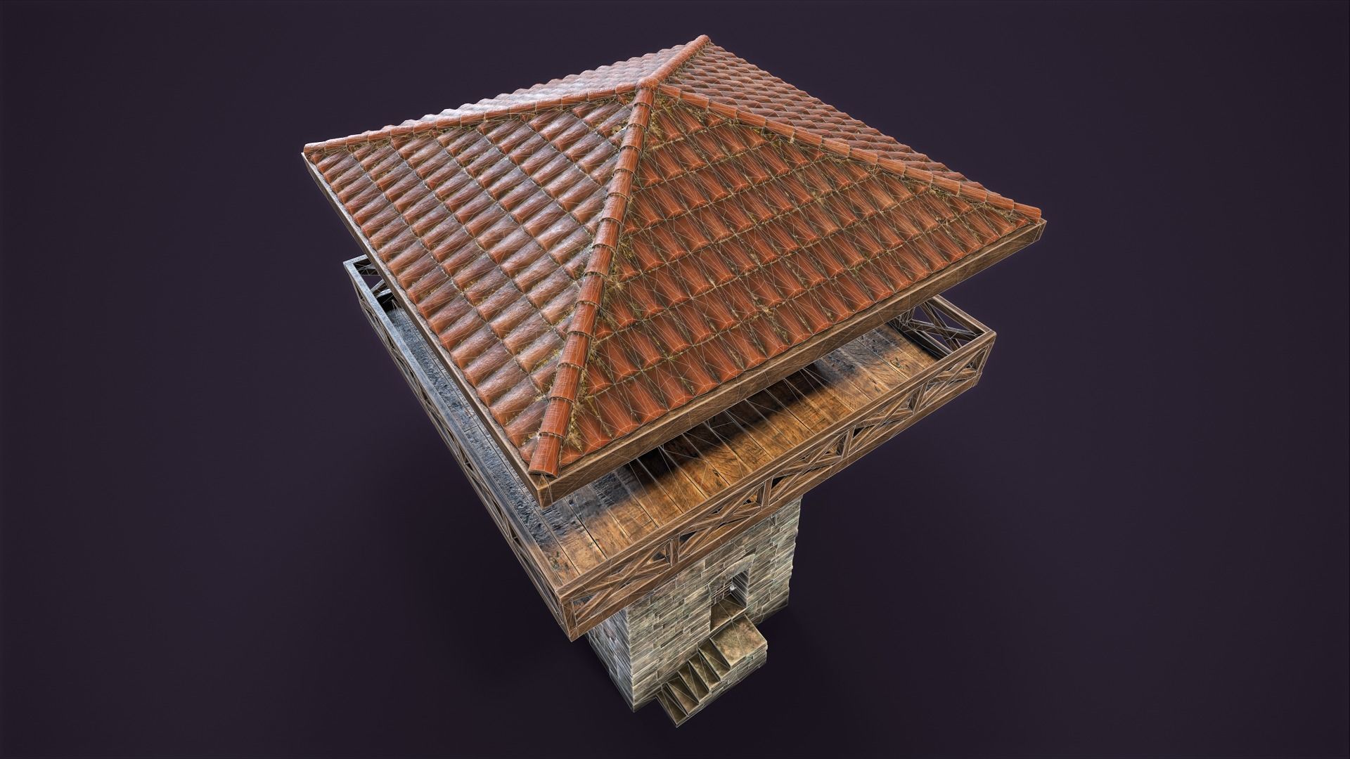 3D model Roman Watchtower VR / AR / low-poly | CGTrader