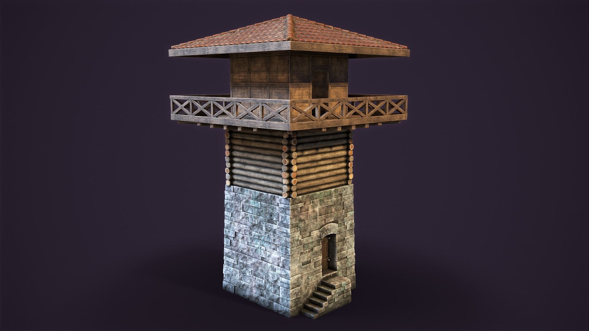 3D model Roman Watchtower VR / AR / low-poly | CGTrader