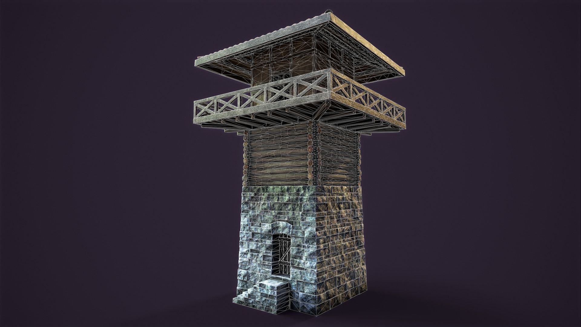 3D model Roman Watchtower VR / AR / low-poly | CGTrader