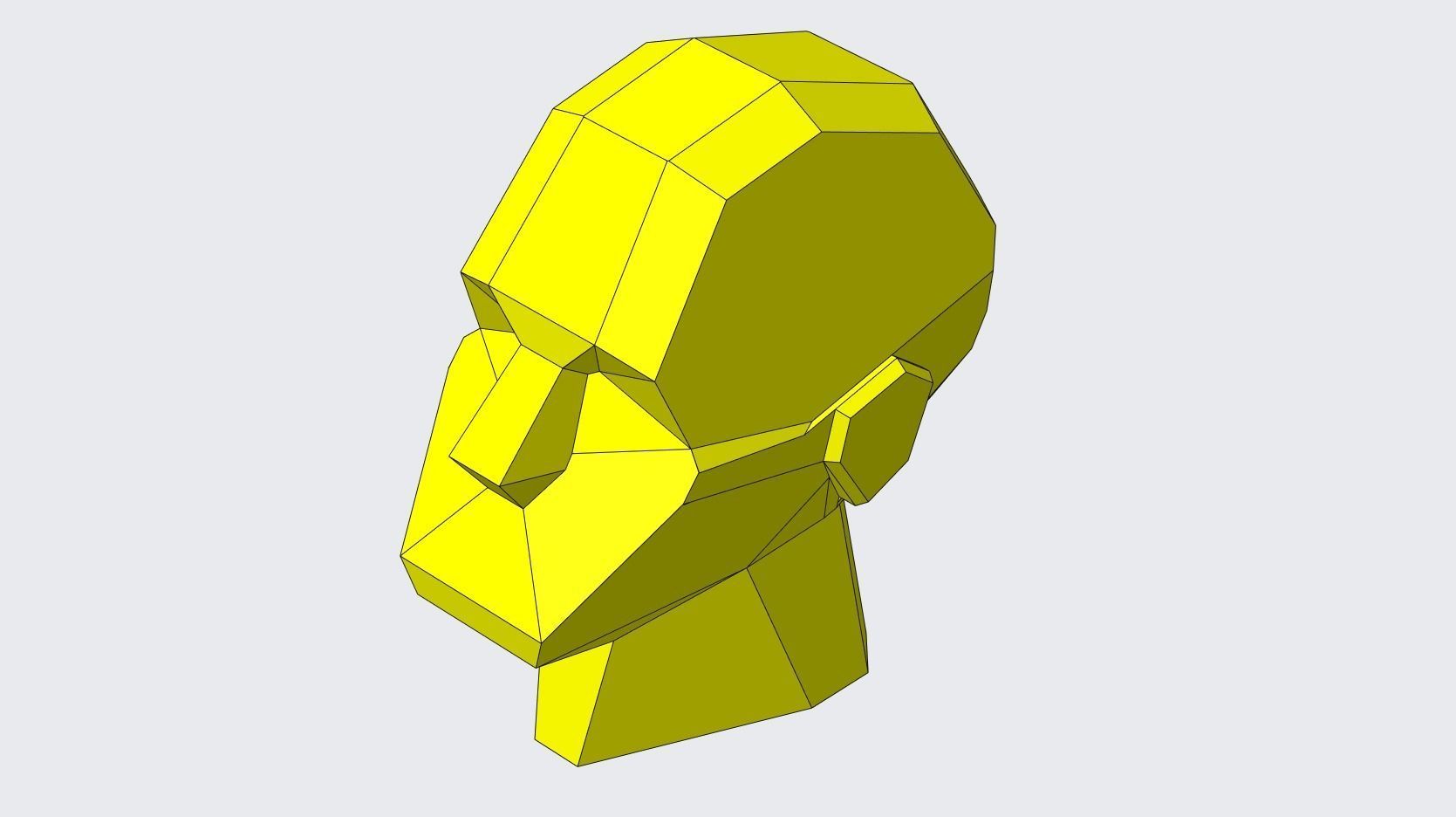 Polygonal Head 3D model 3D printable | CGTrader