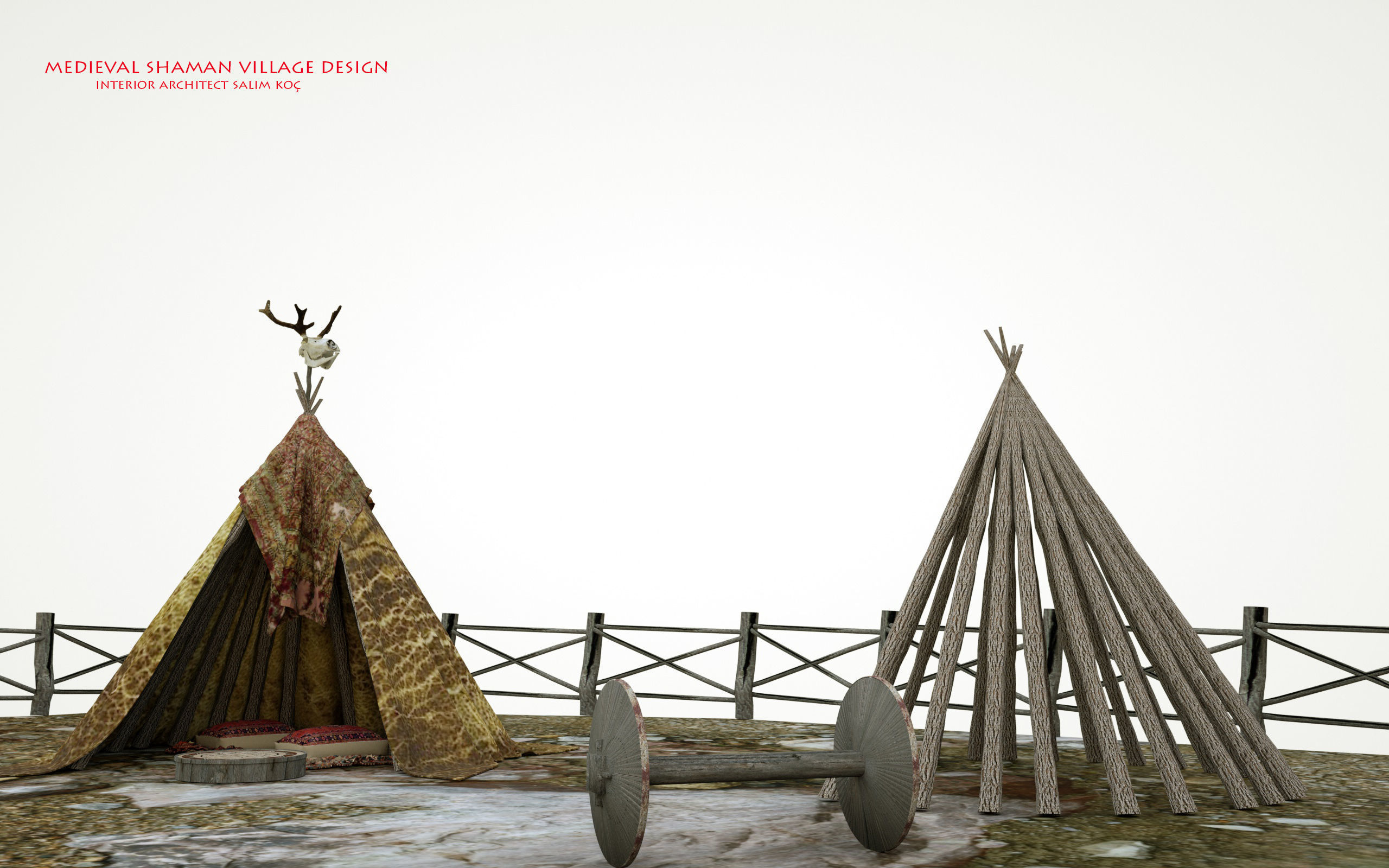 Medieval Shaman Village Design Set 3D model | CGTrader