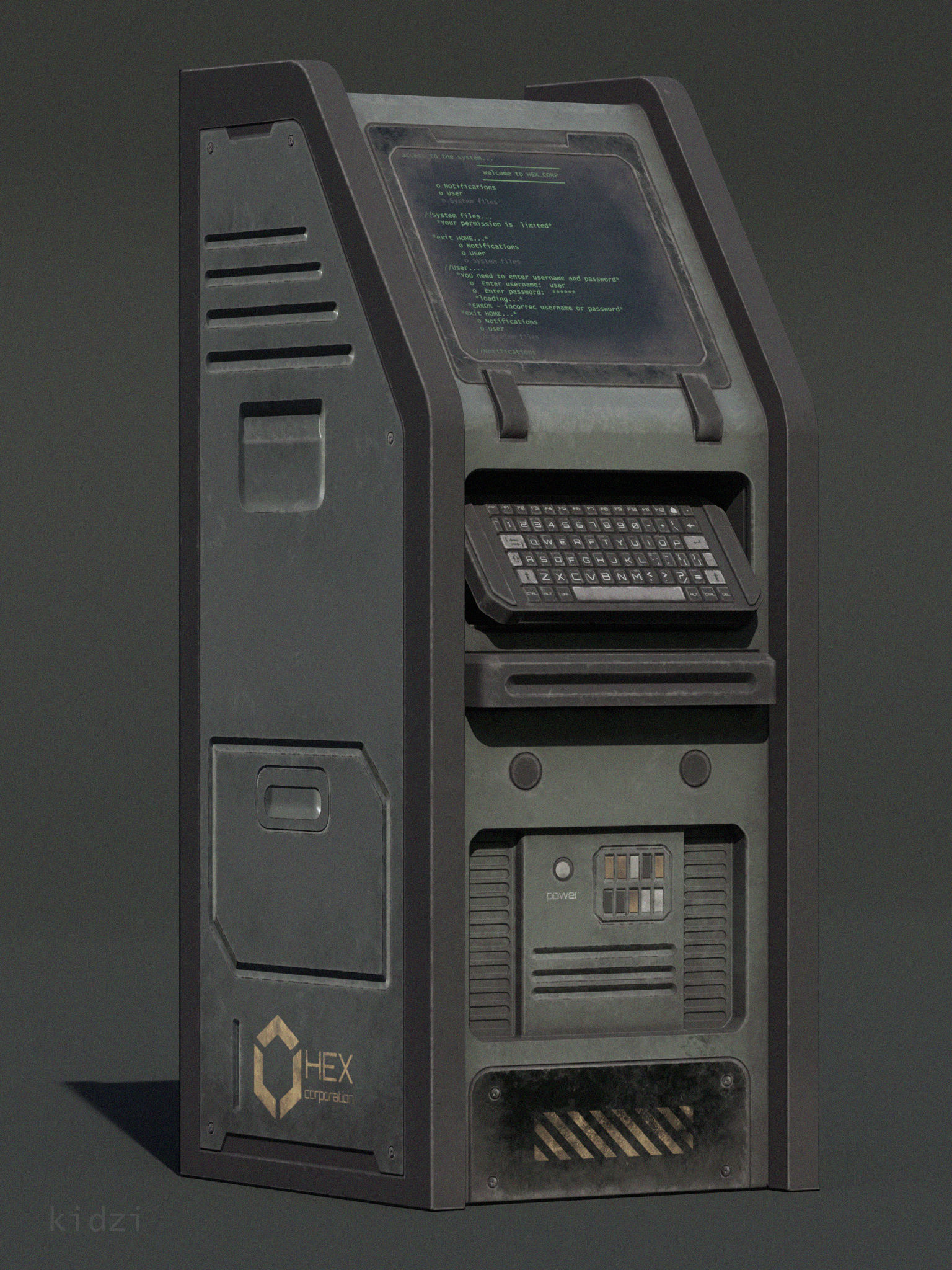 3D model Sci-fi Terminal VR / AR / low-poly | CGTrader
