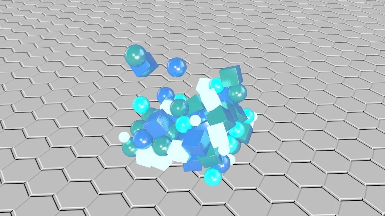 Dynamics Animation Cube and Sphere 300 frames 3D model animated | CGTrader