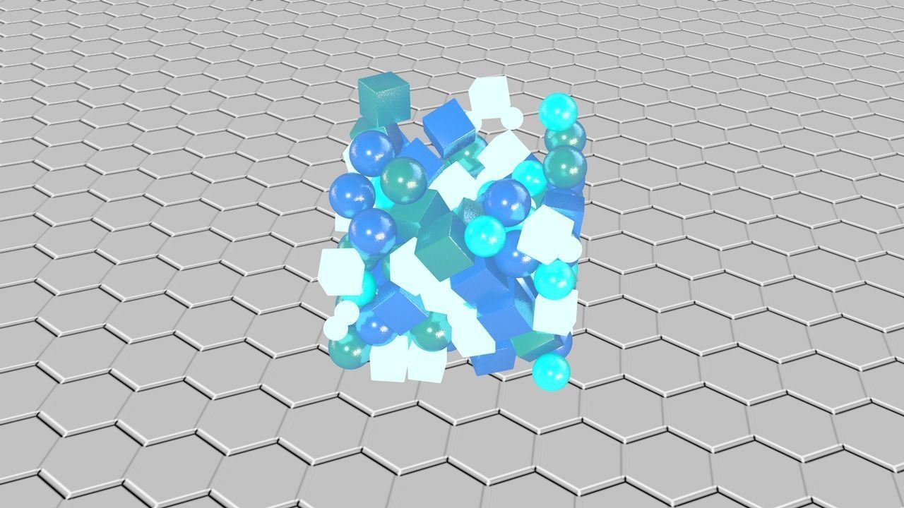 Dynamics Animation Cube and Sphere 300 frames 3D model animated | CGTrader