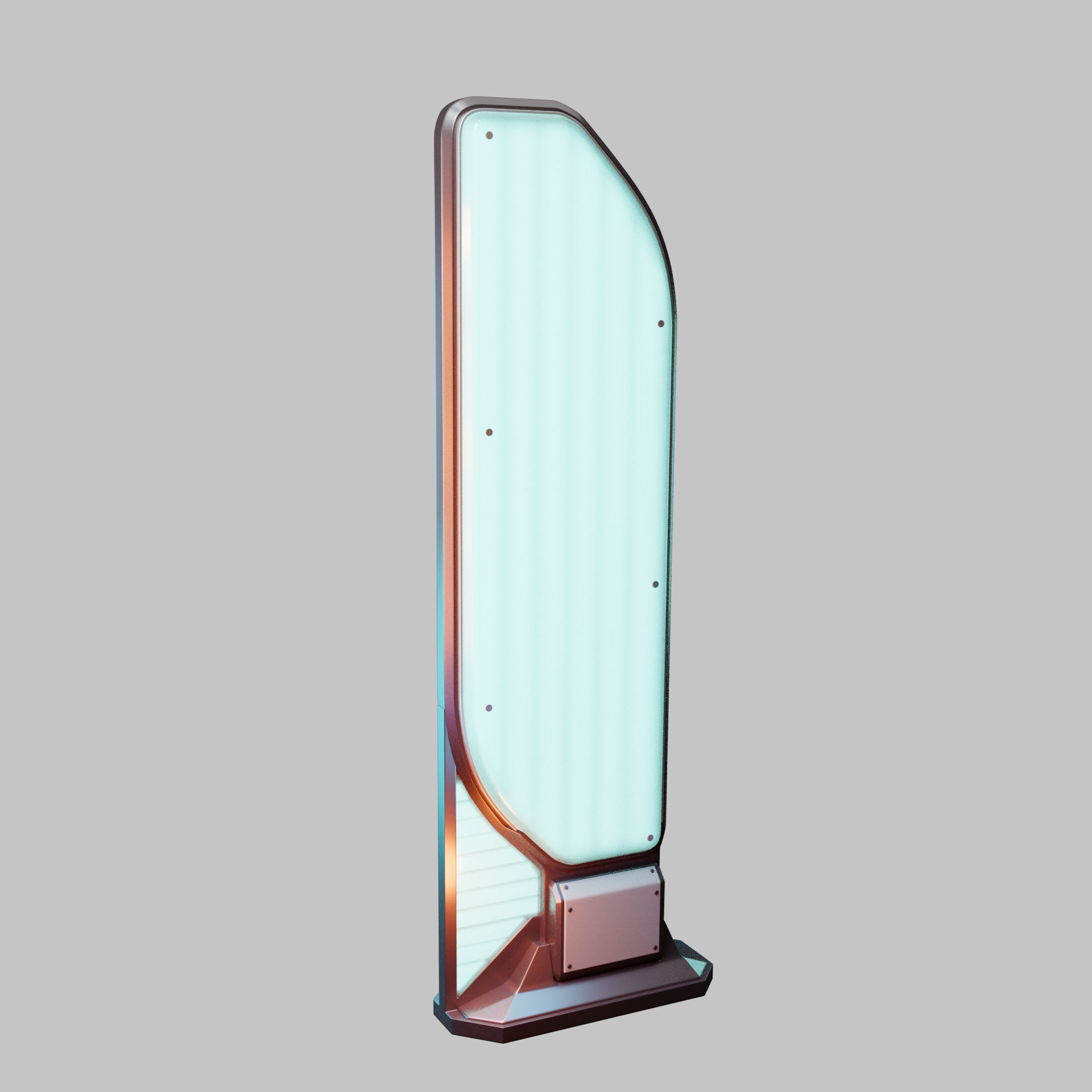 Sci-fi Street Lights set 3D model | CGTrader