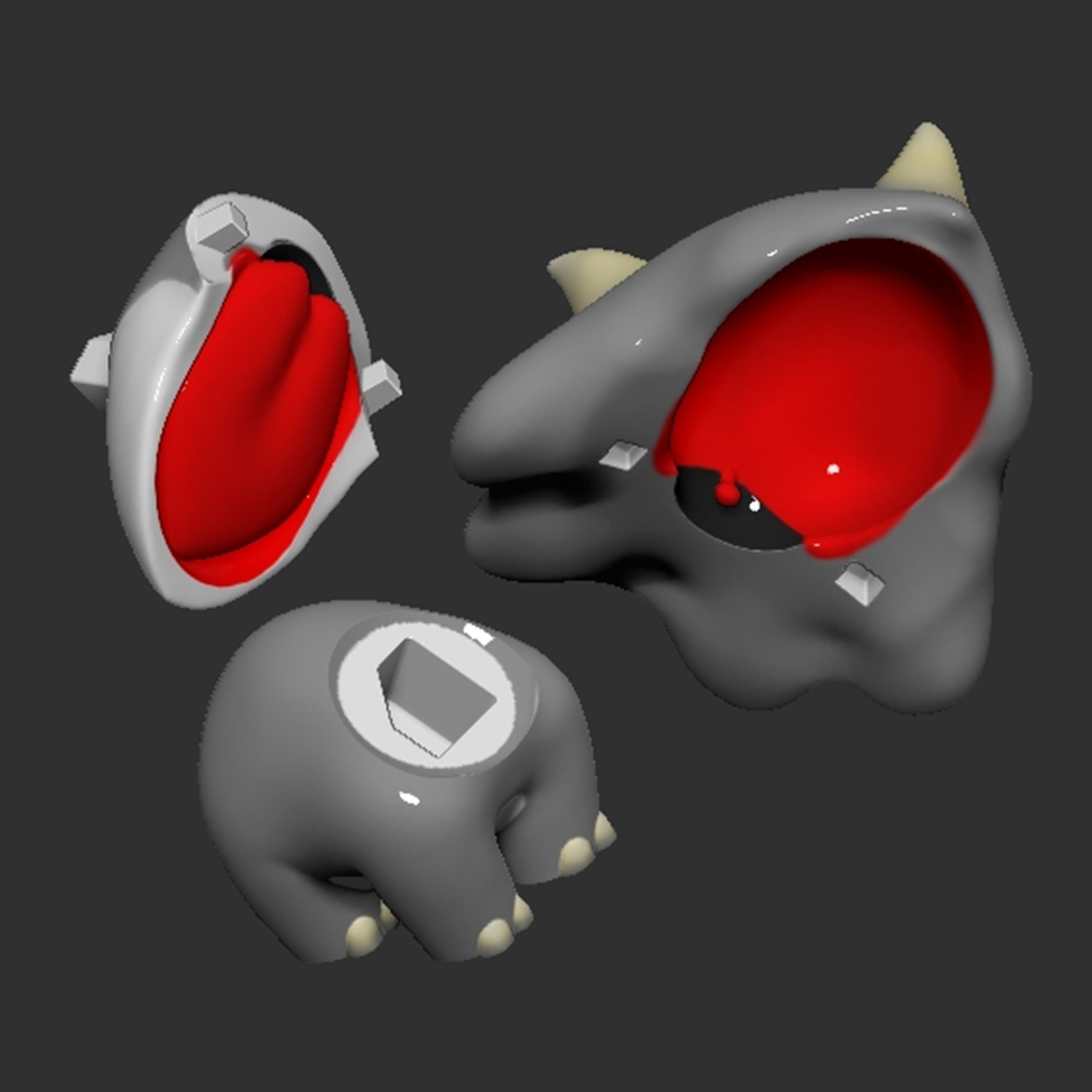 Reznor Mario Boss Open Mouth 3D model 3D printable | CGTrader