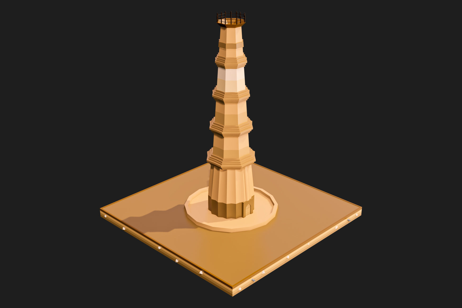 3D model Low Poly Indian Monuments Low-poly Landmarks VR / AR / low ...