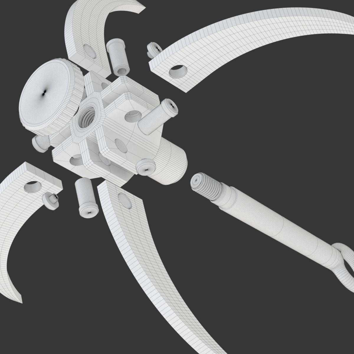Printable Grappling Hook 3D model 3D printable | CGTrader