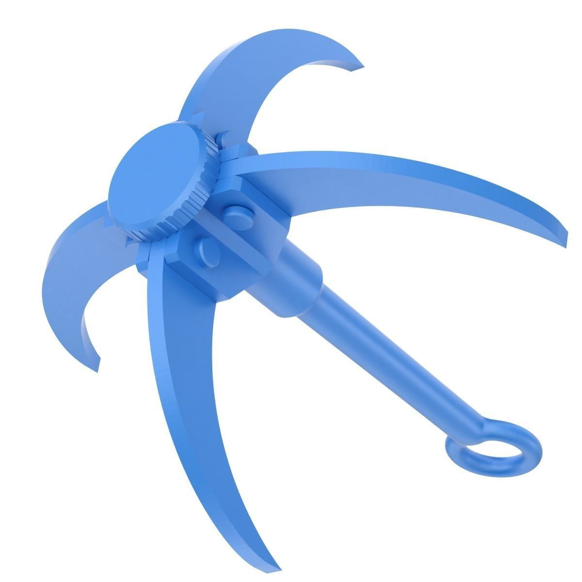 Printable Grappling Hook 3D model 3D printable | CGTrader