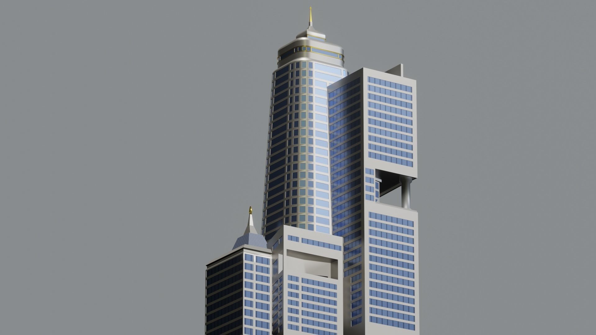 3D model High Rise Tower VR / AR / low-poly | CGTrader