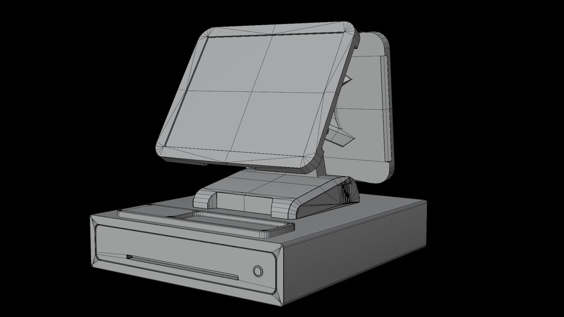 3D model Pos Dual Screen VR / AR / low-poly | CGTrader