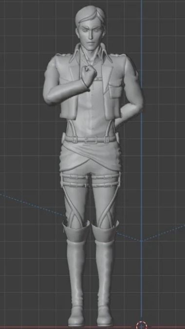 Erwin Smith SNK Attack on Titan shingeki no kyojin 3D model rigged ...