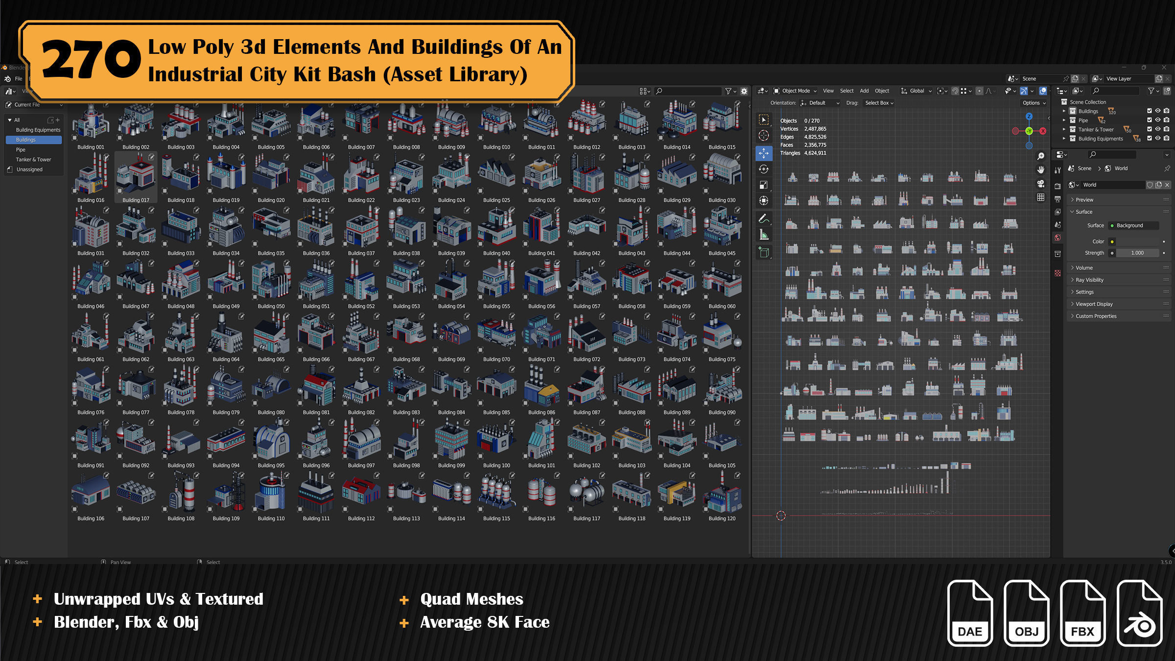 3D model Industrial low poly kit bash VR / AR / low-poly | CGTrader