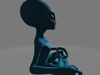 sitting alien 3D model | CGTrader