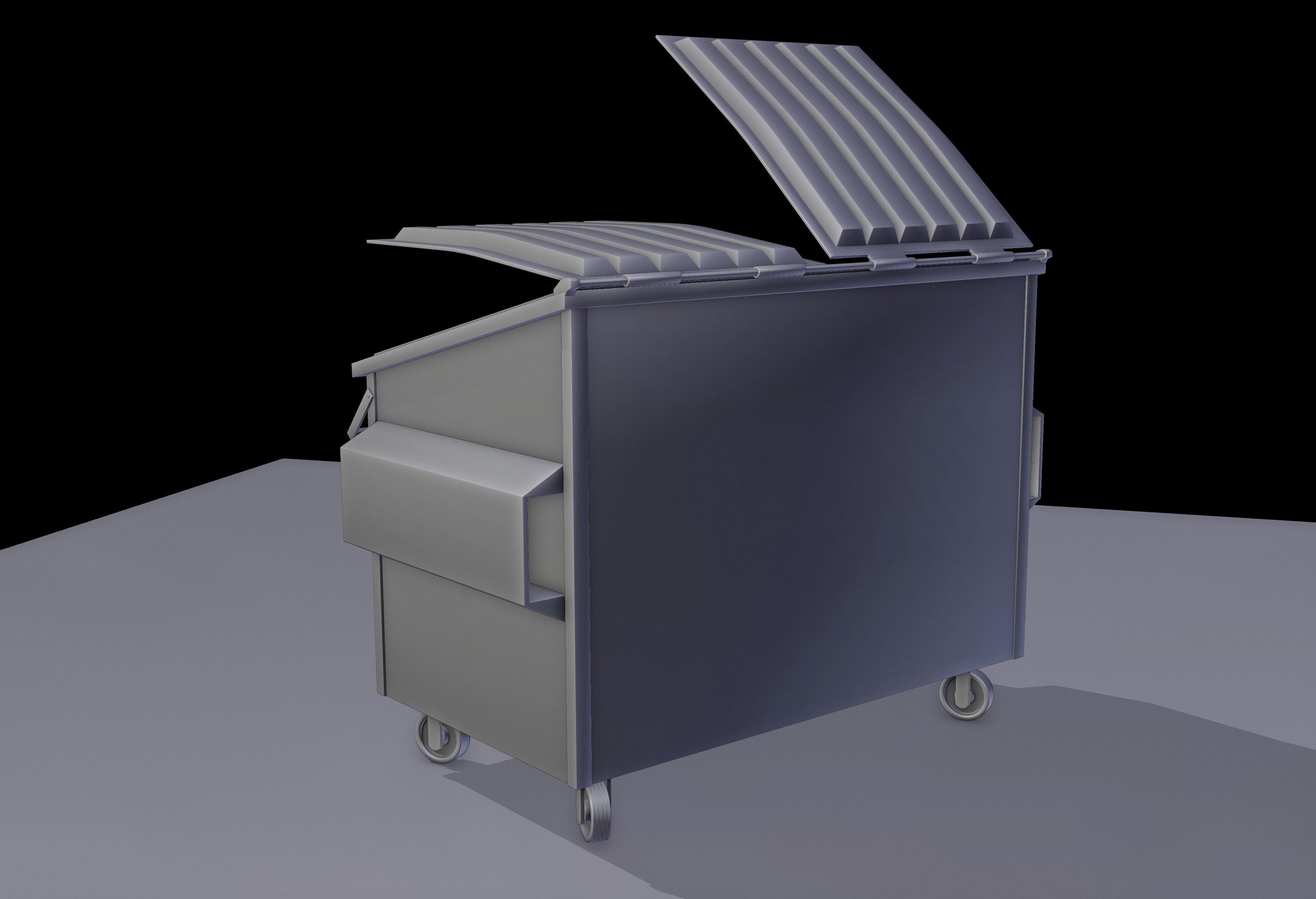 Trash Dumpster - Blender 3D model rigged | CGTrader