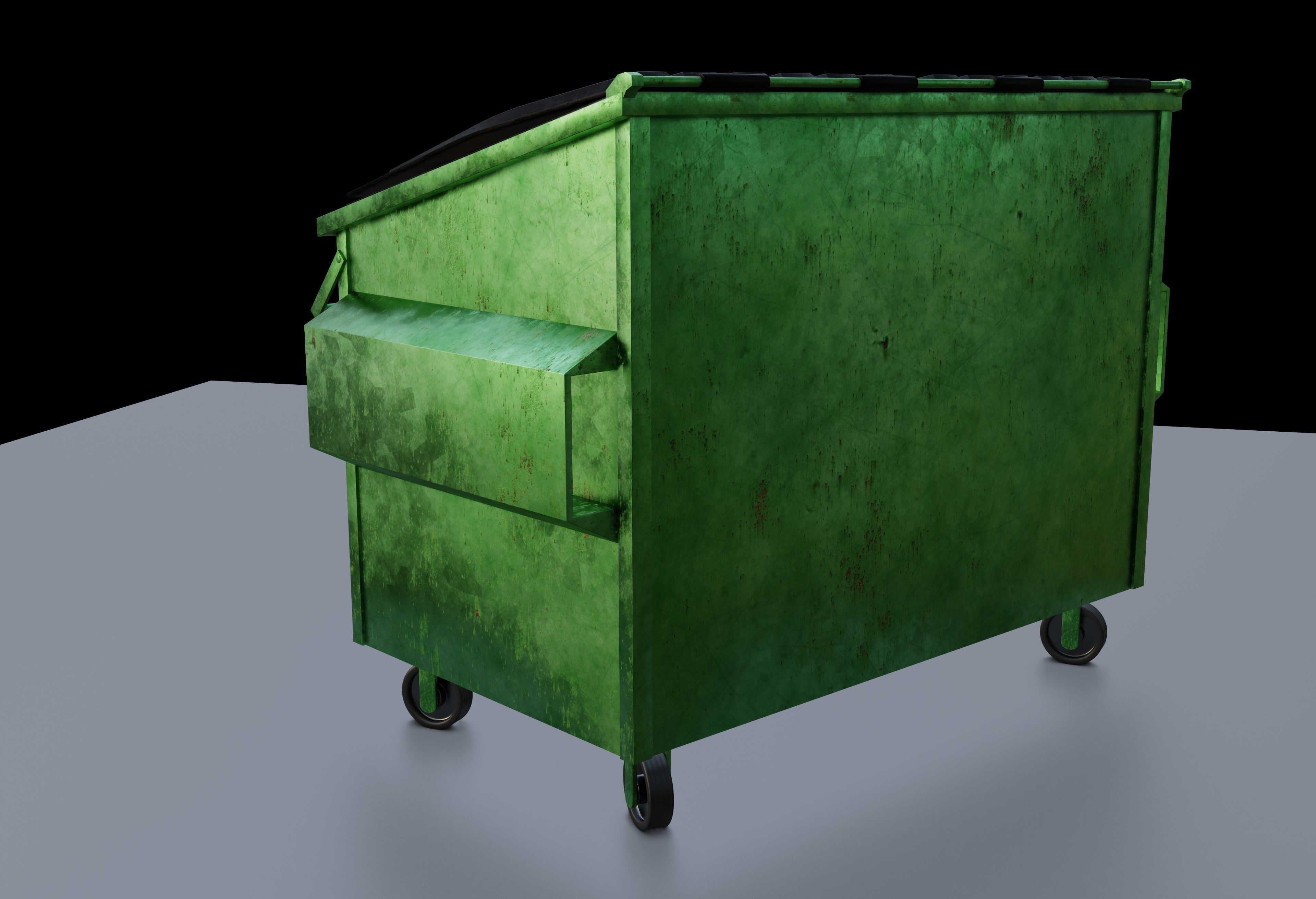 Trash Dumpster - Blender 3D model rigged | CGTrader