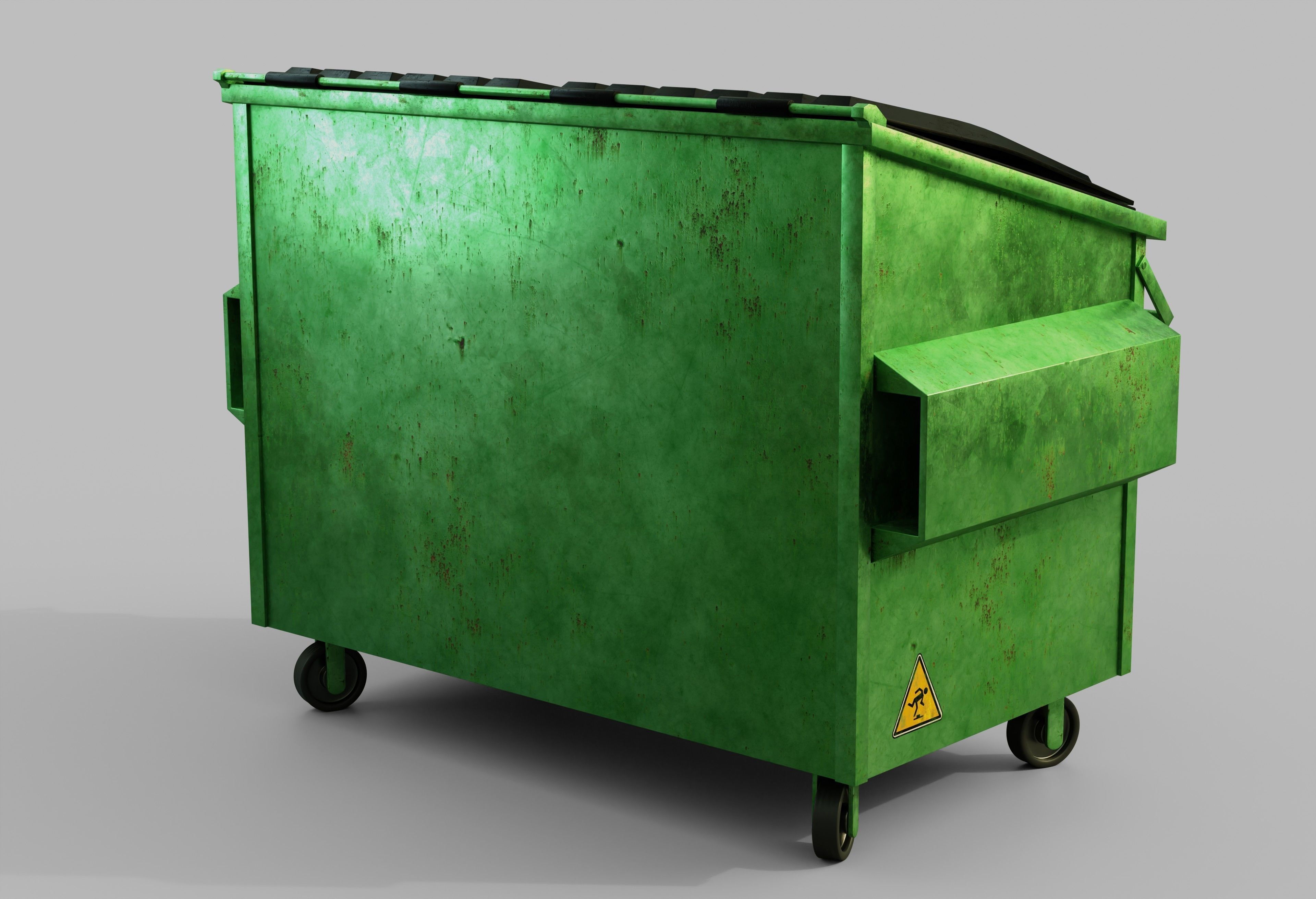 Trash Dumpster - Blender 3D model rigged | CGTrader