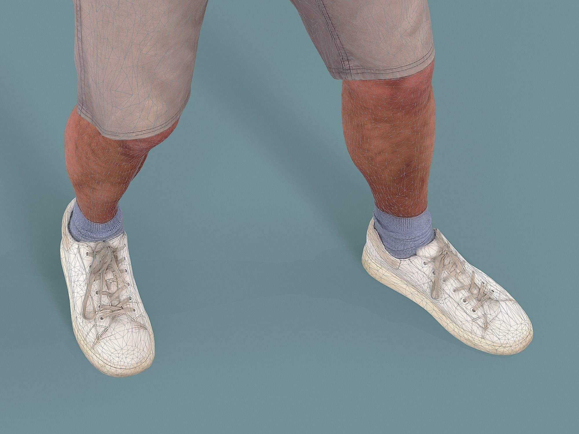 Party-goer man in plaid shirt and shorts 3D model | CGTrader