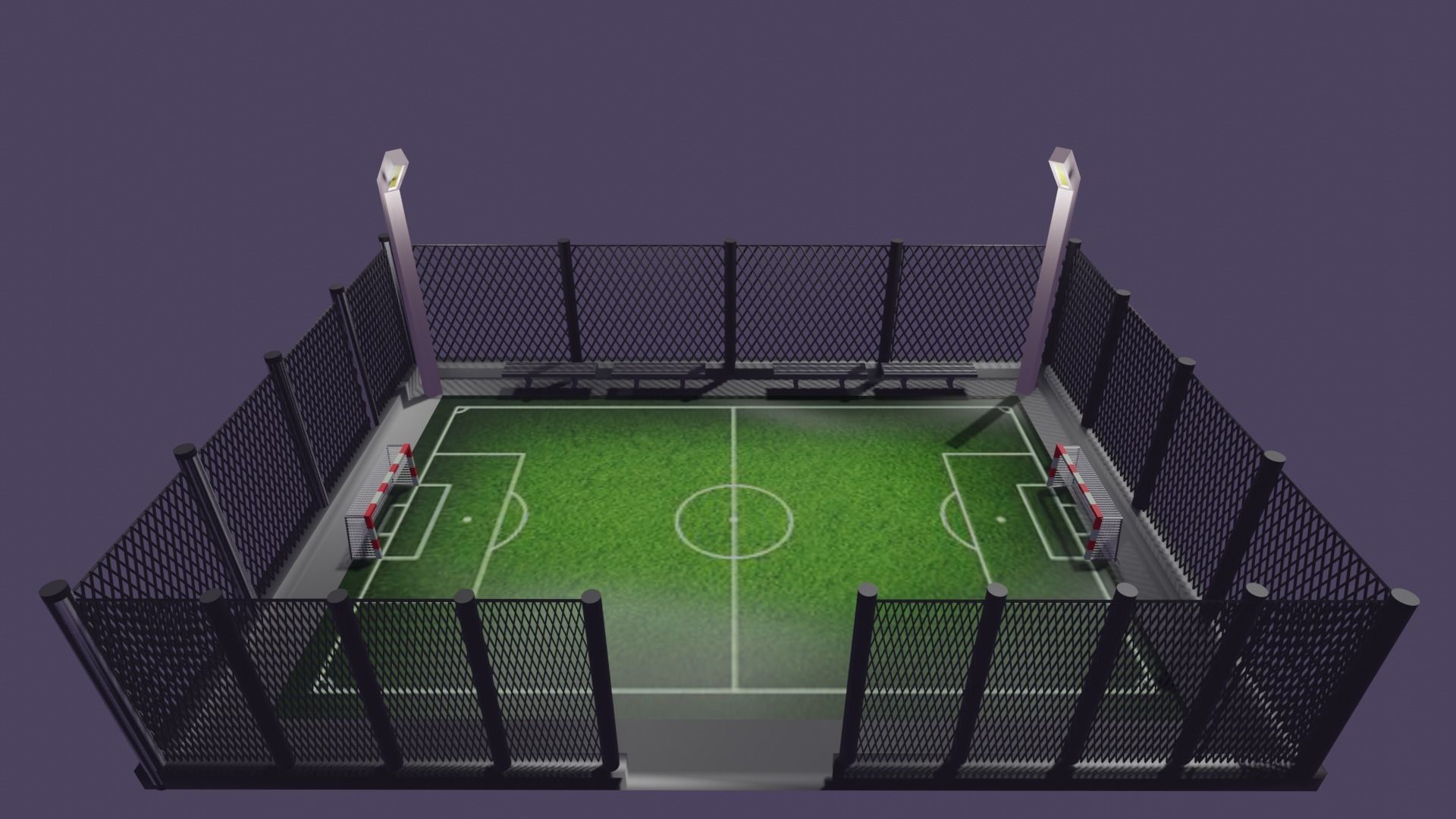 MINI NFOOTBALL STADIUM 3D model | CGTrader