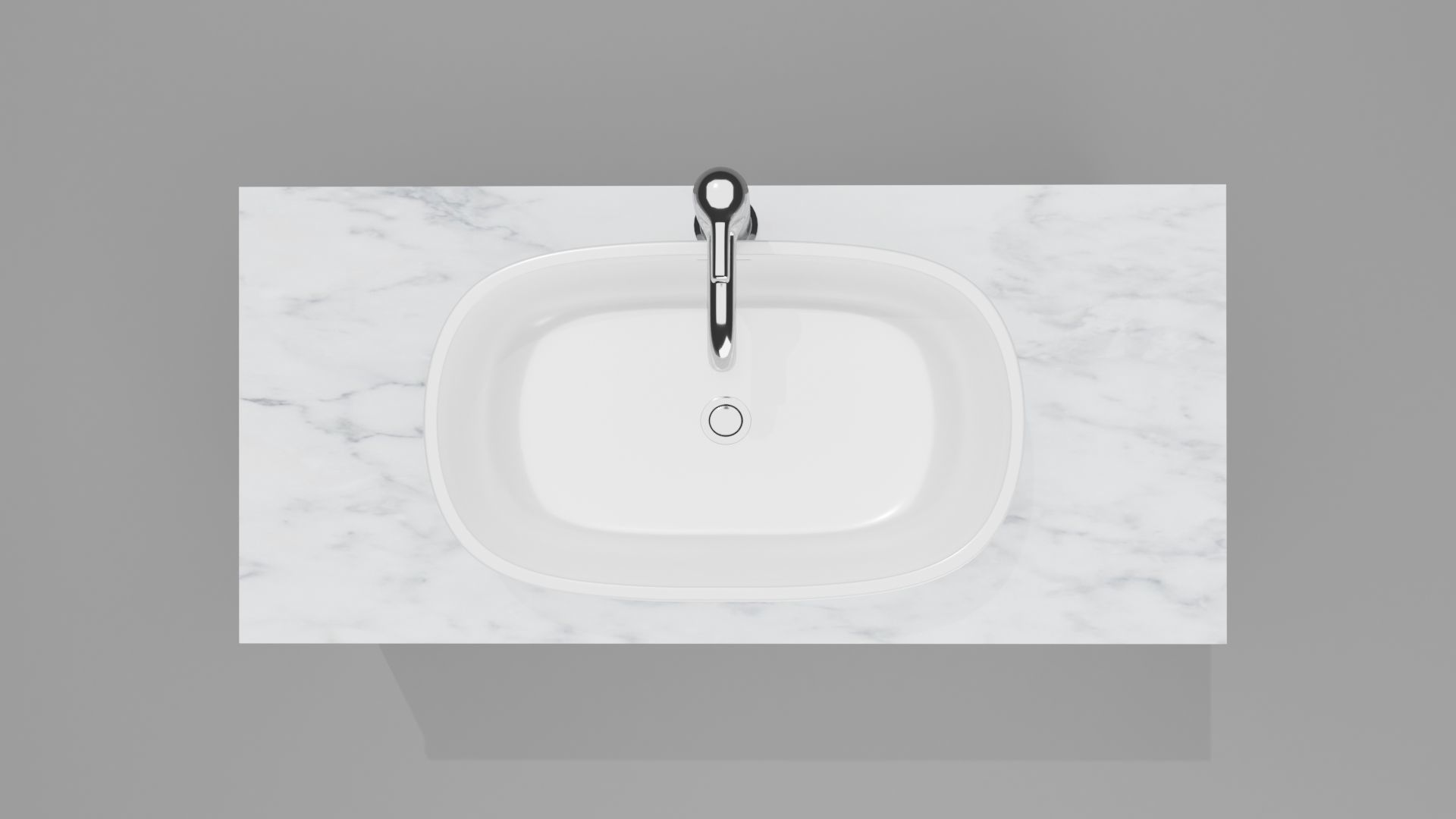 white modern wash basin and counter top marble texture 3D model 3D ...