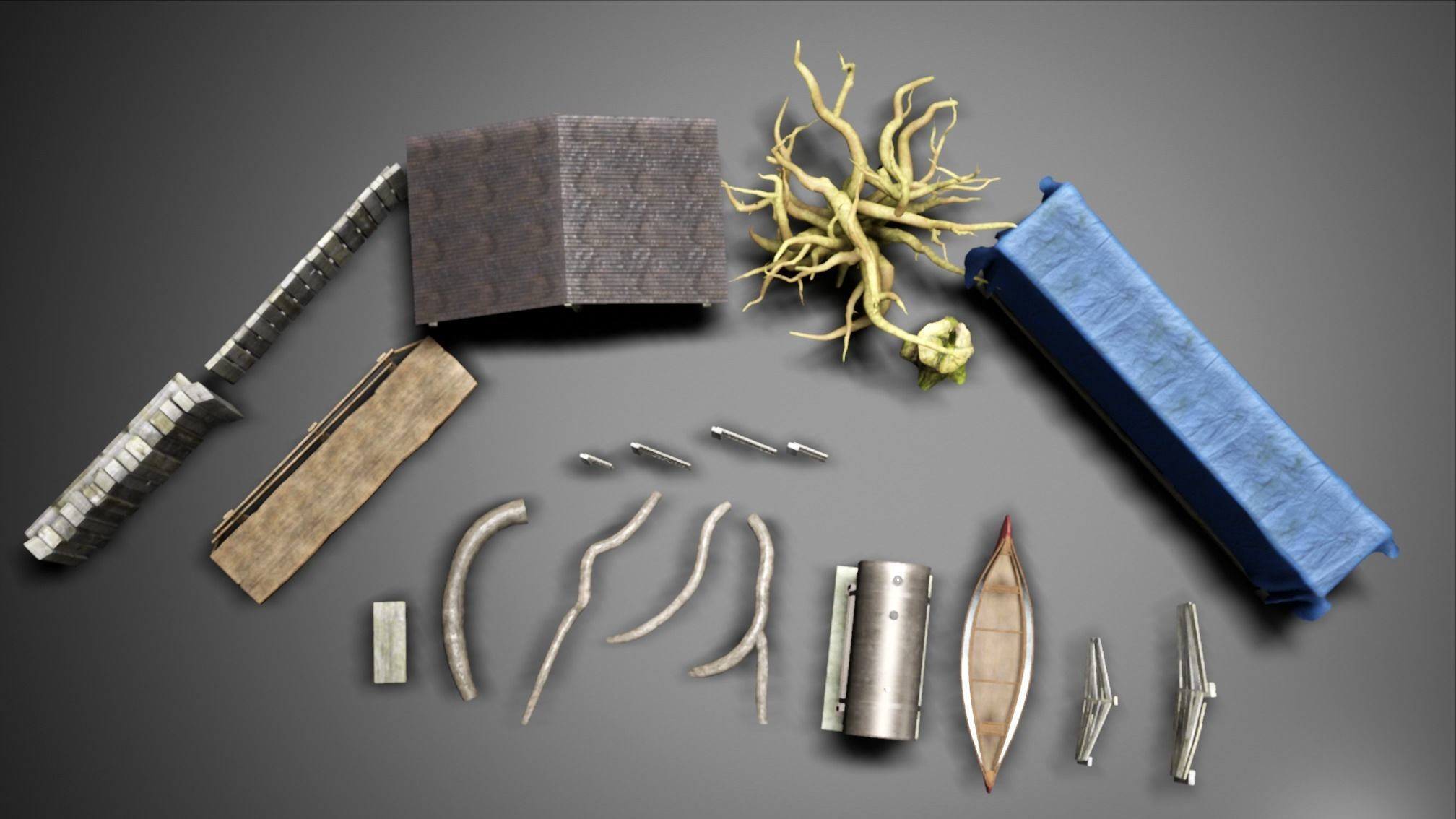 3D model asset forest props VR / AR / low-poly | CGTrader